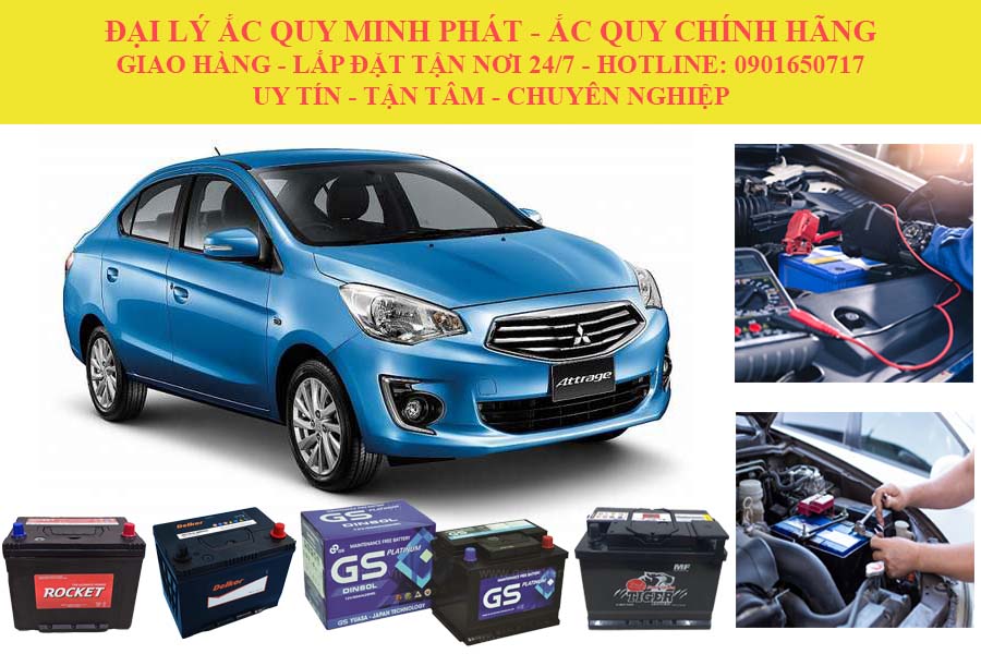 ẮC QUY Ô TÔ MITSUBISHI ATTRAGE CHÍNH HÃNG - GIÁ TỐT- UY TÍN TP.HCM